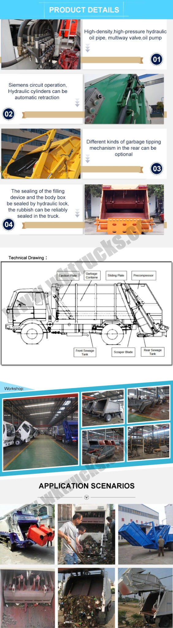 ISUZU NPR 10m3 garbage collection trash compactor truck - Isuzu Truck ...