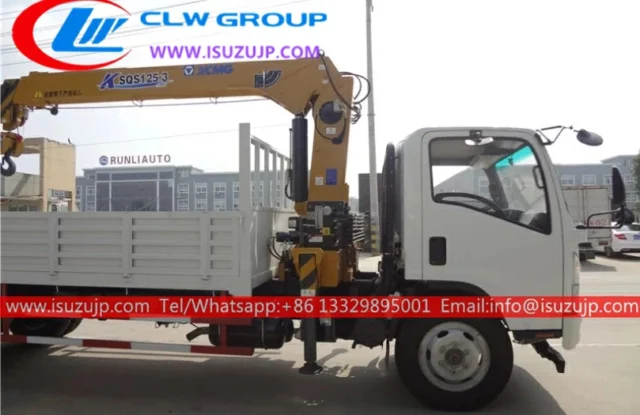 ISUZU ELF 6.3 ton lorry truck mounted crane - Isuzu Truck Manufacturer ...