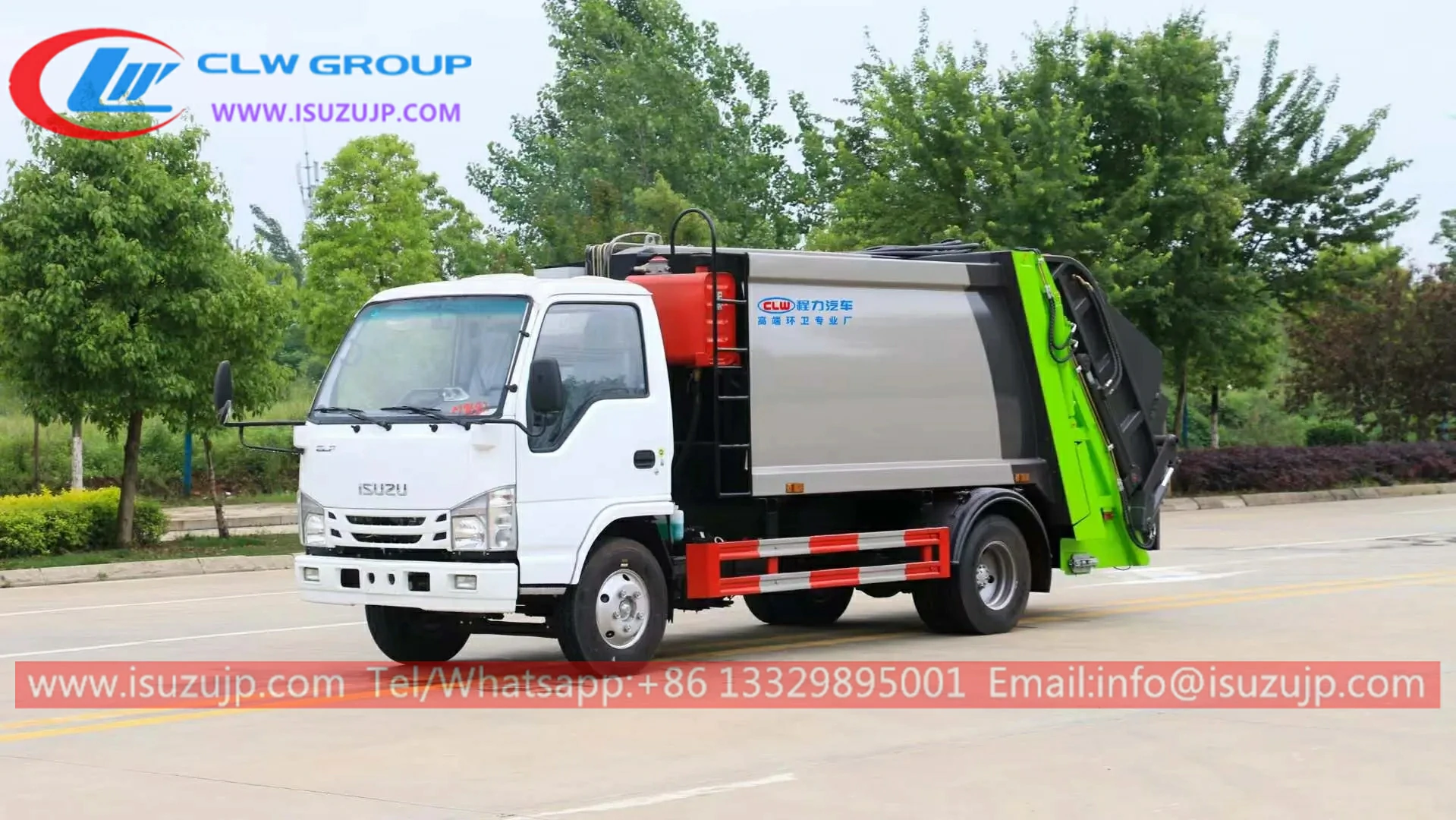 Isuzu 6m3 rear loading garbage compactor truck with Rear bucket - Isuzu ...