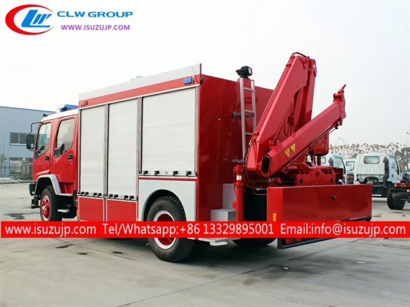 ISUZU FVR heavy rescue fire truck with crane