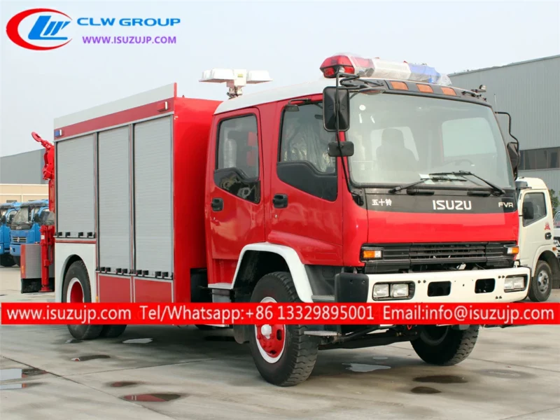 ISUZU FVR heavy rescue fire truck with crane